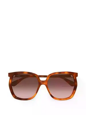 Chloé Tortoiseshell-effect Square-frame Sunglasses - Brown
