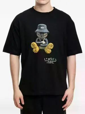 DOMREBEL New Yorker Teddy Bear-print T-shirt - Black