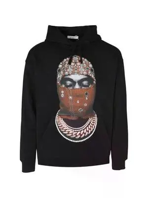 IH NOM UH NIT Graphic-print Drawstring Hoodie - Black