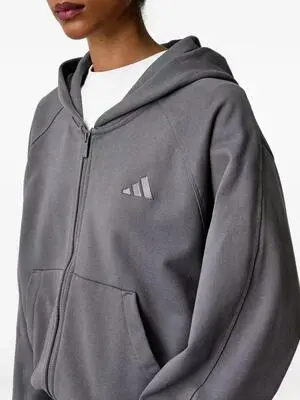 Adidas Kit Logo-embroidered Zip-up Hoodie