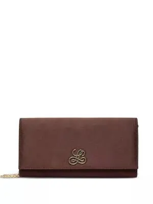 Luisa Spagnoli Iroise Logo-plaque Chain-strap Clutch Bag - Brown