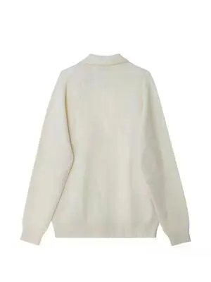 LARDINI Ribbed-knit Polo Sweater
