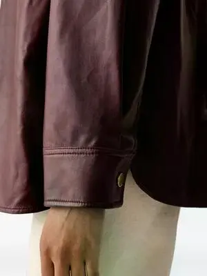 Luisa Spagnoli Sarmoneta Button-up Leather Jacket