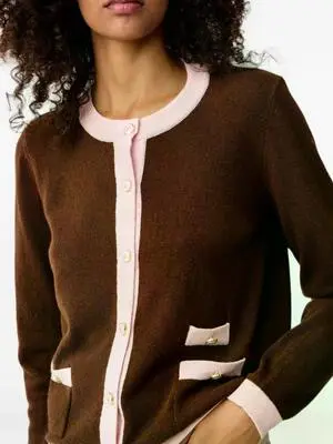Luisa Spagnoli Cuoricino Contrast-trim Button-up Cardigan