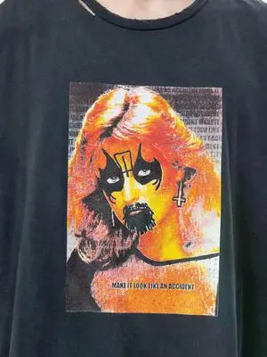 MARKING DISTANCE Graphic-print Distressed T-shirt
