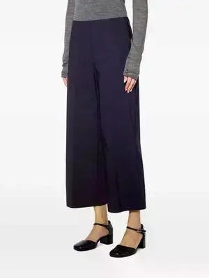 Liviana Conti Cropped Wide-leg Trousers - Blue