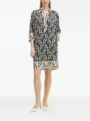MARC AUREL Monogram-print Mini Dress - Black