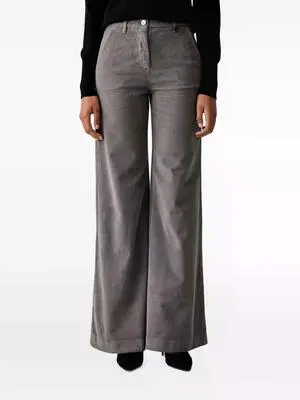 Luisa Spagnoli Olap Corduroy Palazzo Trousers - Grey