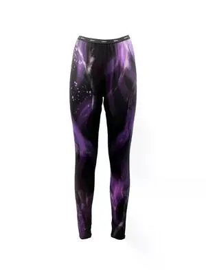 Yohji Yamamoto Abstract-print Logo-waistband Leggings