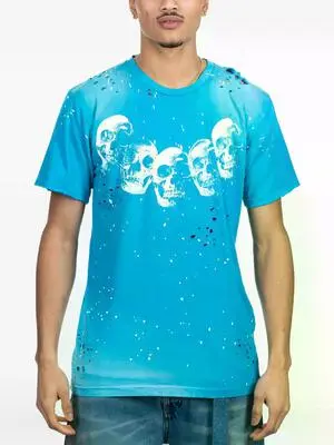 DOMREBEL Amigos Paint-splatter T-shirt - Blue