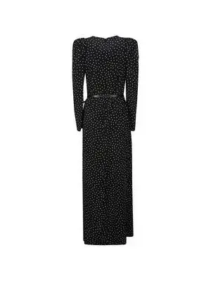 P.a.r.o.s.h Star-print Belted Maxi Dress