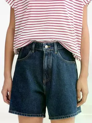 Marc O'polo Logo-patch Denim Shorts - Blue