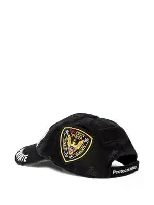 PROTOCOL INDEX Graphic-embroidered Distressed Cap
