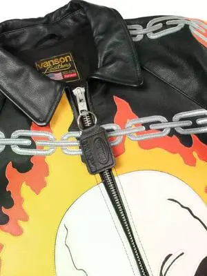 Supreme 2020s X Vanson Ghost Rider Leather Jacket