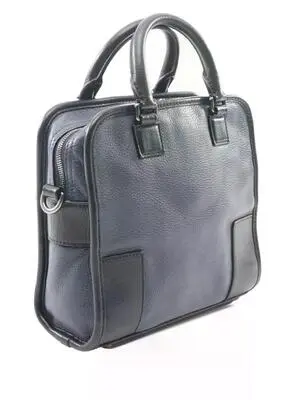 Loewe 2010-2026 Bicolor Grained Calfskin Cruz Satchel
