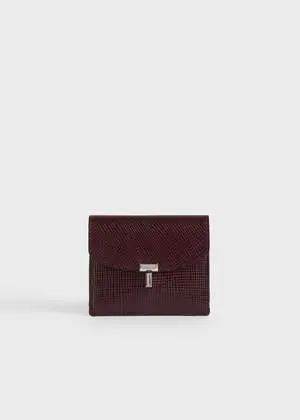 TOTEME T-lock Palmellato-patent Cardholder - Cherry
