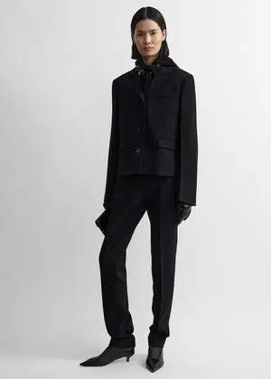 TOTEME Short Stretch Wool Blazer - Black