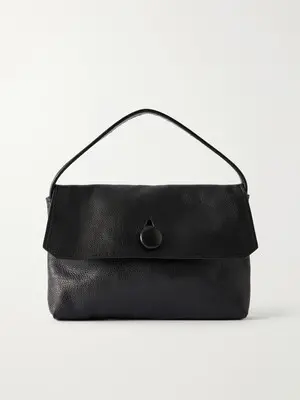 THE ROW Sally Ody Leather Shoulder Bag - Black