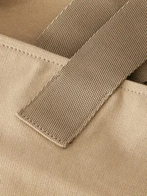 THE ROW Brian Leather-trimmed Canvas Medium Tote