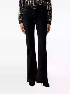 Luisa Spagnoli Oplite Belted Flared Jeans - Black