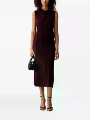 Luisa Spagnoli Masuria Bow-detail Belted Midi Dress - Red
