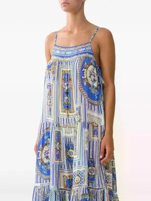 Camilla Tiered Maxi Dress - Blue