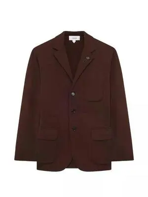 LARDINI Single-breasted Knitted Blazer - Brown