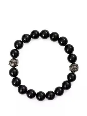 KAMIYA Engraved Bead Natural Stone Bracelet