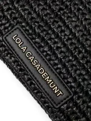 Lola Casademunt Woven-effect Logo-handle Tote Bag