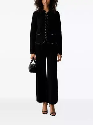 Luisa Spagnoli Modine Fine-knit Wide-leg Trousers