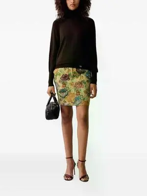Luisa Spagnoli Fulcro Bead-embellished Tapestry-effect Mini Skirt - Neutrals