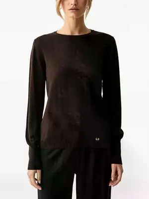 Luisa Spagnoli Occulto Logo-plaque Knitted Sweater