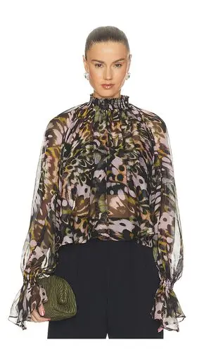 AMUR Kellen Chiffon Top In . Also - Multi