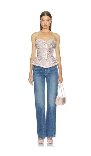 NADINE MERABI Maya Pink Top In . Also