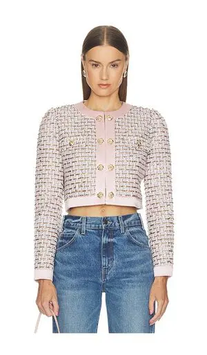 NADINE MERABI Remy Pink Jacket In . Also