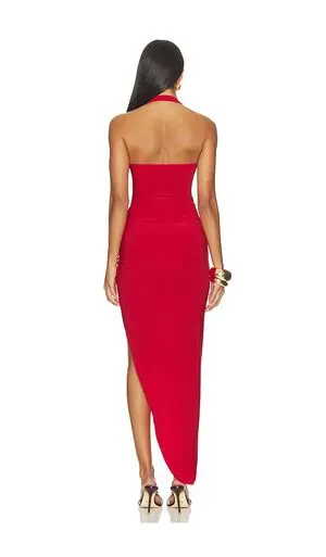 Norma Kamali Cayla Side Drape Gown In . Also