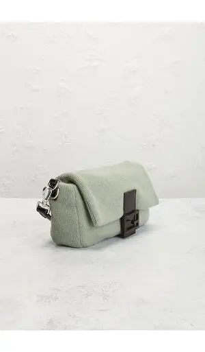 FWRD RENEW Fendi Knit Baguette Shoulder Bag - Green