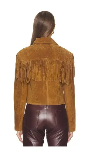 Blanknyc Faux Suede Fringe Jacket In . Also