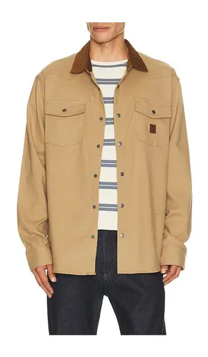 Brixton Bowery Builders Ranch Performance Flannel Shirt In . Also - Brown