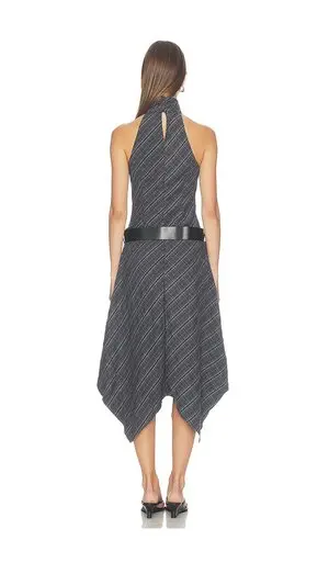 ALL THE WAYS Noa High Neck Midi Dress In . Also