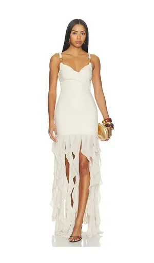 PatBO Golden Knit Long Dress In . Also