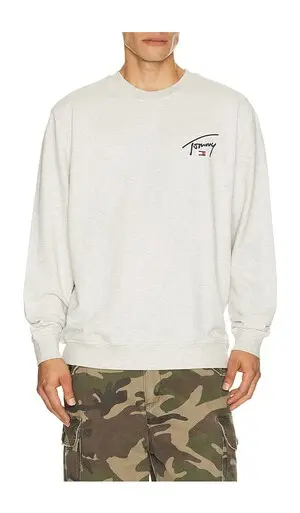 Tommy Hilfiger Entry Signature Crewneck Sweatshirt - Grey