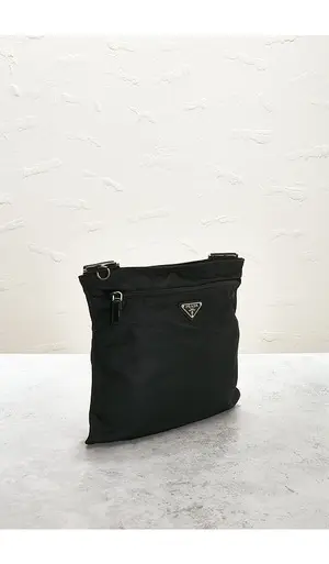 FWRD RENEW Prada Tessuto Flat Messenger Bag