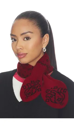 Guest In Residence Bandana Bowtie Scarf - Brick