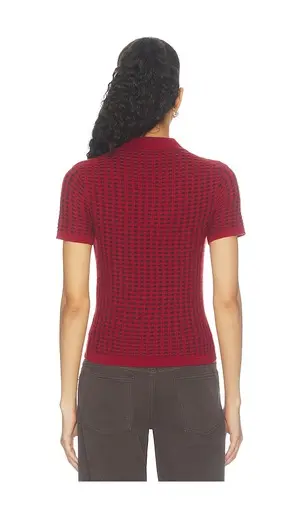 Guest In Residence Shrunken Waffle Polo Top In . Also