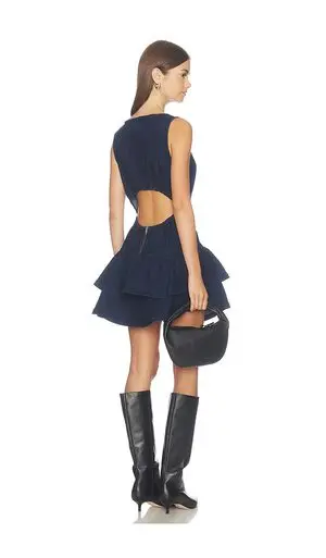 Free People Slow Burn Denim Mini Dress In . Also