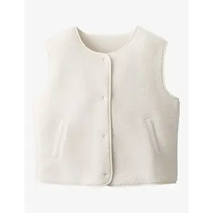 THE WHITE COMPANY Round-neck Relaxed-fit Borg Gilet