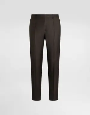 Dolce & Gabbana Virgin Wool Trousers Pants And Shorts - Brown