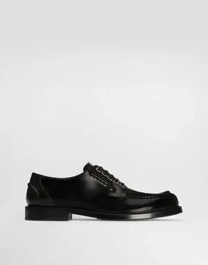 Dolce & Gabbana Calfskin Derby Shoes Lace-ups - Black