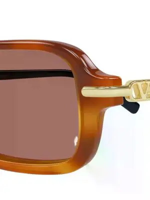 Valentino Garavani Vlogo Rectangle-frame Sunglasses